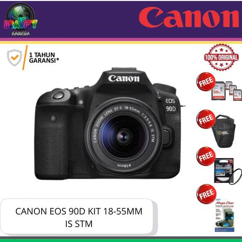 Jual CAMERA CANON 90D KIT 18-55MM IS STM - BODY ONLY, PAKET STANDART ...