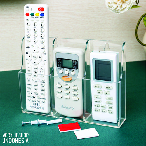 Jual Acrylic Tempat Penyimpanan Remote AC & TV / Tempat Remot TV ...