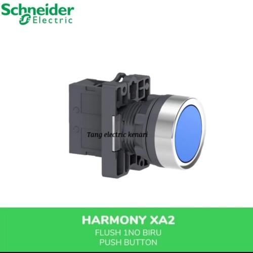 Jual push button on off schneider/tombol on off 22mm/1no biru xa2ea61 ...