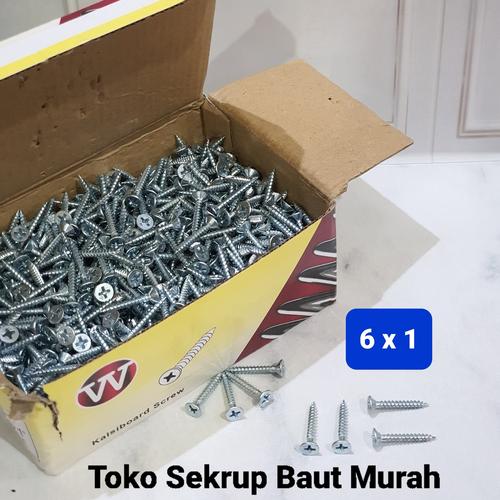 Jual Sekrup Calciboard/ Calci 6x1"/ Skrup Kalsiboard Kalsi 6 x 1" 2.5cm ...