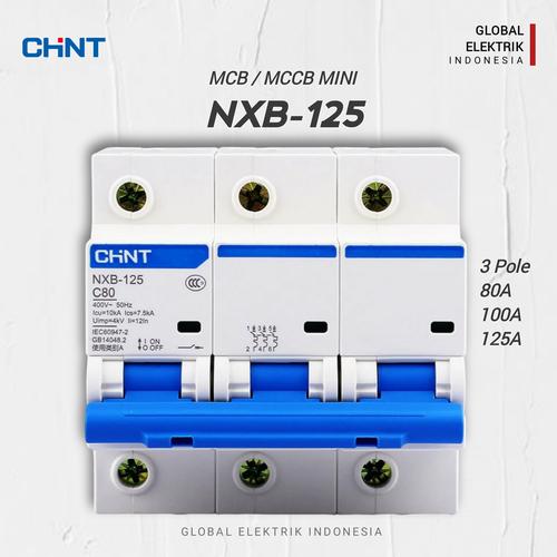Jual MCB / MCCB MINI 3 Pole 80A 10kA Breaker NXB-125 CHINT ORIGINAL - Jakarta Barat - Global ...