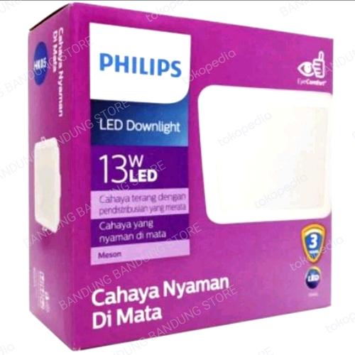 Jual PHILIPS MESON 13W SQUARE KOTAK PUTIH 1X LED DOWNLIGHT PANEL IB ...