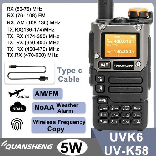 Jual HT Quansheng UV K6 Walkie Talkie Quanseng UVK6 Multiband Air Band ...