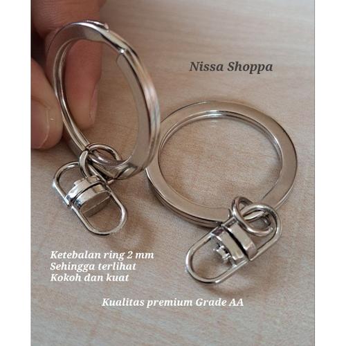 Jual Gantungan kunci 3 cm grade A ring gepeng puter / ring pipih 30 mm ...