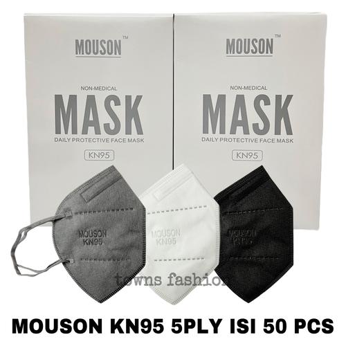 Jual Masker KN95 Mouson 5ply isi 50 pcs ORIGINAL - Disposable Face Mask ...