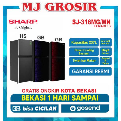 Jual KULKAS SHARP SJ 316 MG LEMARI ES 2 PINTU SJ316MG SJ 316MG - 316GB ...