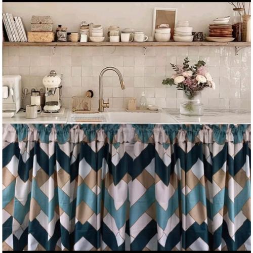 Promo gorden kolong dapur minimalis modern uk P 100cm x T 70 free tali ...