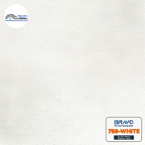 Jual vynil lantai roll warna putih tebal 1,5mm Bravo 789-white / Roll ...