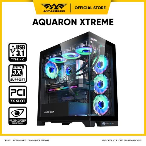 Promo Casing Gaming Armaggeddon Aquaron Xtreme E-ATX | Front & Side ...