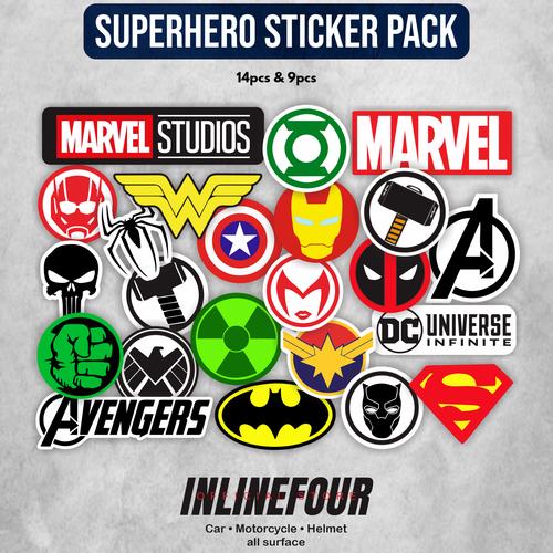 Jual Sticker Pack Logo Superhero Marvel Avengers DC Stiker Aesthetic ...