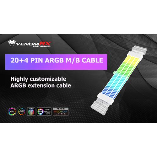 Jual Cable Extension Venom RX ARGB PSU (24 Pin) / VGA (8 Pin)x2 - CPU ...
