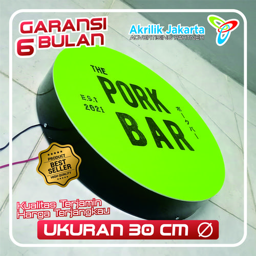 Jual Neon Box LED | Neon Sign plat galvanis anti karat bulat 30cm - 1 ...
