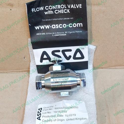 Jual ASCO 8800A30000N0000 Flow control Valve with check valve - Jakarta ...