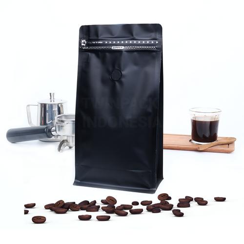 Jual Kemasan Kopi 1 Kg Hitam Flat Bottom Premium Packaging Kopi - Kab ...