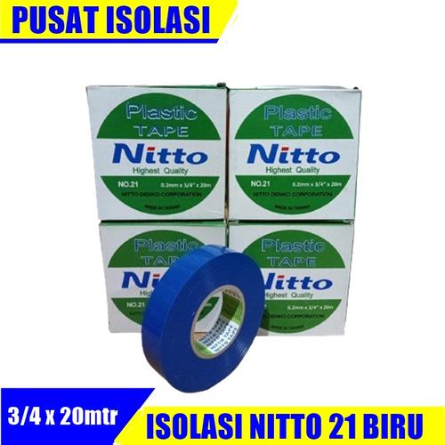 Jual Isolasi Nitto 21 Warna Biru / Isolasi Listrik Warna Biru Nitto 21 ...