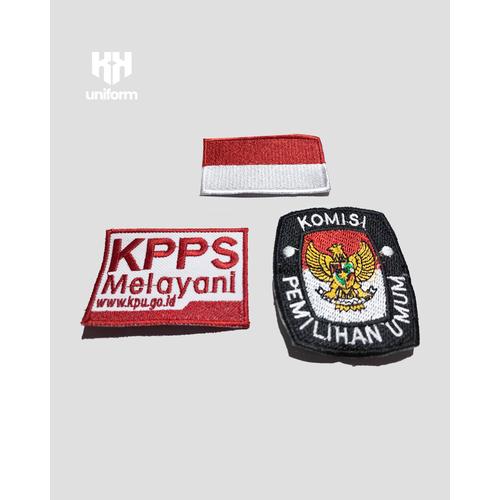 Jual Set bordir logo kpu + bendera + KPPS - kk uniform - Kab. Sukoharjo ...