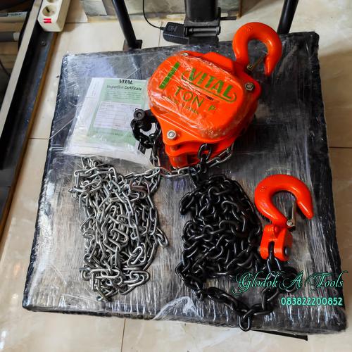 Jual Chain Block Takel 1 Ton 5 Meter VITAL Alat Angkat Barang Made In ...