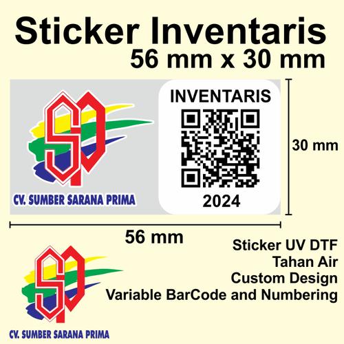 Jual Sticker Inventaris (UV DTF, 56 mm x 30 mm) - Kota Pangkal Pinang ...