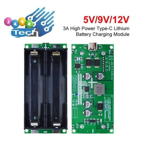 Jual Modul UPS 12V Type C / Micro Usb dengan Holder 18650 Charge ...