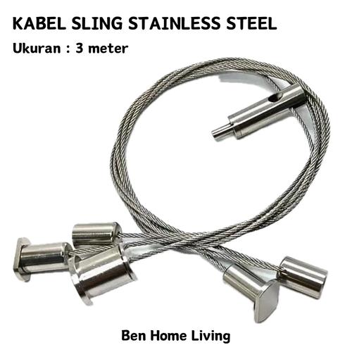 Jual Kabel Sling Tali Baja Kawat Lampu Gantung Stainless - 3 meter ...