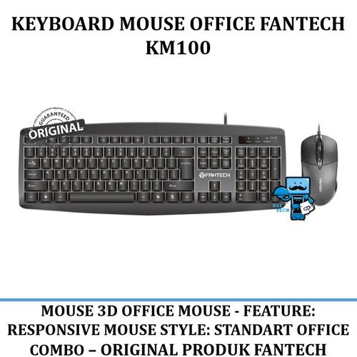 Jual Keyboard Mouse Office Fantech Km100 Full Size - Original Produk ...