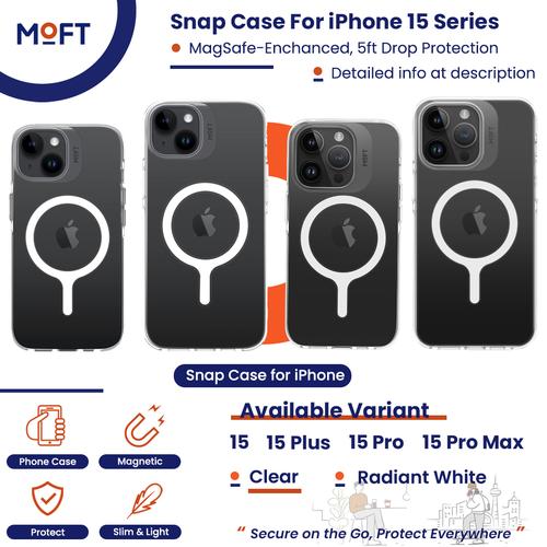 Promo MOFT Snap Case for iPhone 15 Series - MagSafe Enhanced - Clear, 15 Pro Max Cicil 0% 3x ...