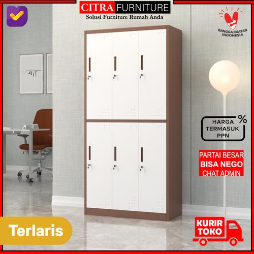 Promo Lemari Loker Besi 6 pintu | Locker Kantor Dokumen File Arsip new ...