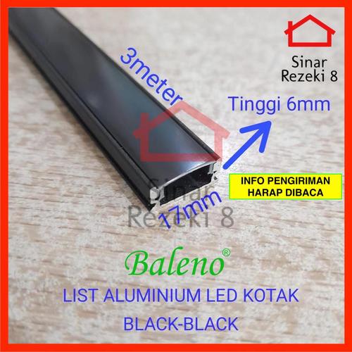 Jual List Lampu LED Strip HITAM / List Rel Lampu Rumah Cover Aluminium ...