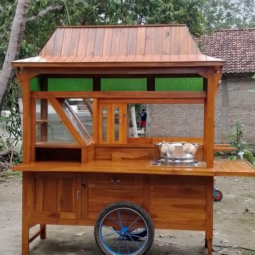 Jual gerobak/rombong soto lamongan jumbo atap joglo full kayu jati ...