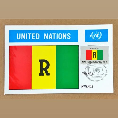 Jual KARTU POS UNITED NATIONS 1980 FLAG SERIES BENDERA RWANDA MINT ...