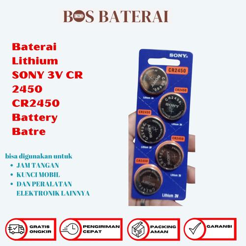 Jual Sony Baterai Lithium 3V CR2450 CR2450 Battery Batre untuk Jam ...