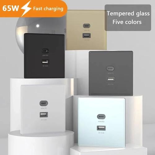 Promo High power 36W USB socket + dual port 65W super fast charging ...
