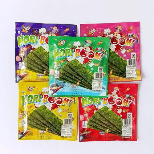 Jual Snack Rumput Laut anak NORI BOOM 1 box isi 12 sachet - AYAM GORENG ...