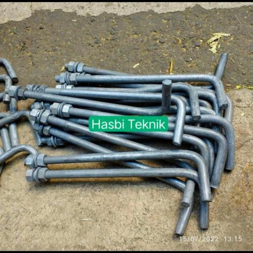 Jual ANGKUR L BETON HDG M19 x 150mm + 2 RING + 2 MUR - Jakarta Pusat ...