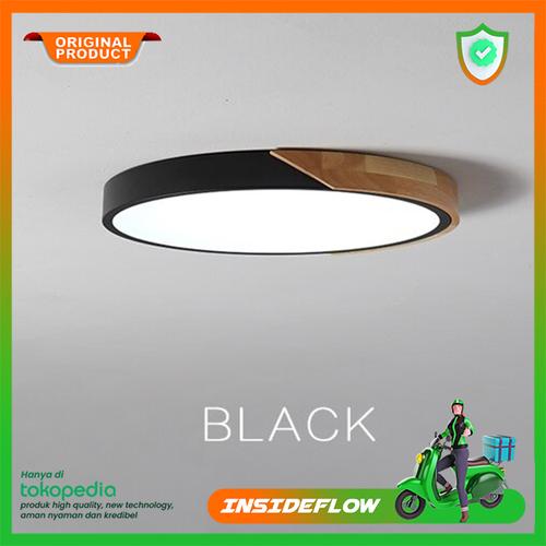 Jual Lampu Plafon Atap Rumah LED Bulat Hitam Modern Minimalis Cool ...
