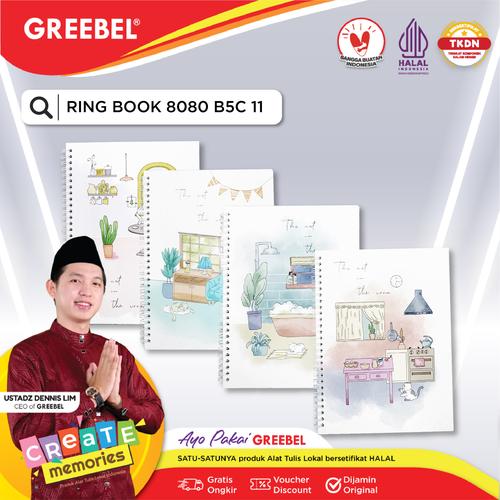 Promo GREEBEL RINGBOOK 8080 B5C 11 /Agenda /Planner /Buku Catatan 80 ...