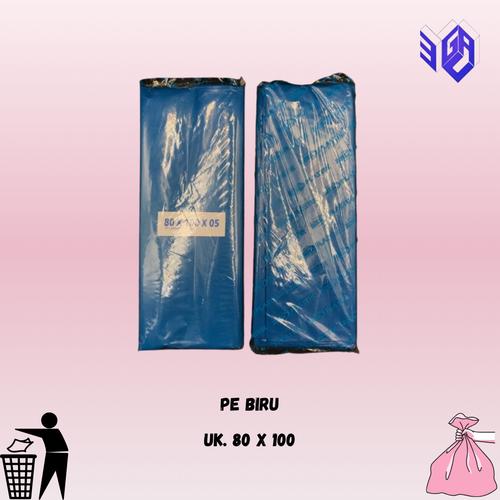 Jual KANTONG PLASTIK SAMPAH PE BIRU 80 X 100 -Tebal 50 micron - 10 LEMBAR - Kab. Tangerang ...