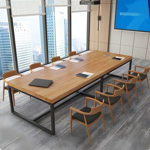 Jual Meja meeting kayu jati 8 kursi kaki besi terbaru meja rapat kantor ...