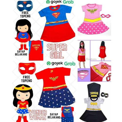 Jual Model baru - Kostum Baju anak perempuan Dress superhero batgirl ...