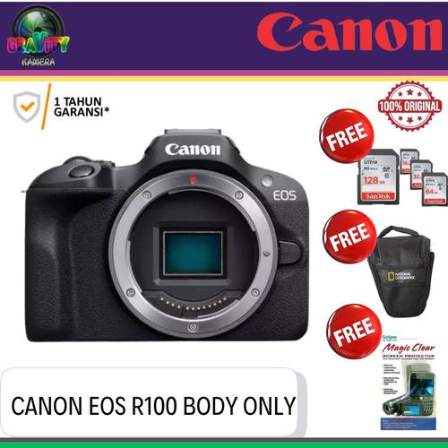 Jual CANON EOS R100 BODY ONLY / CANON R100 BODY ONLY - PAKET 128GB ...