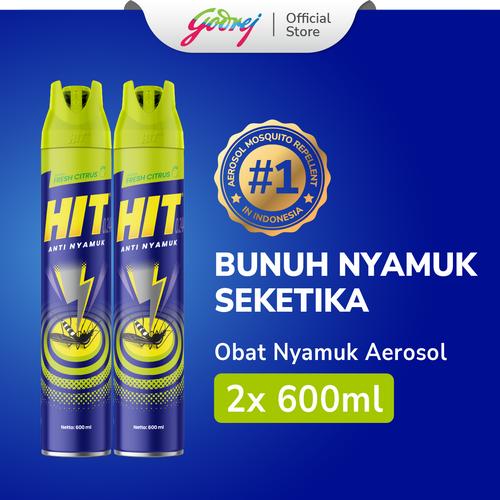 Promo HIT Aerosol Fresh Citrus Multipack 600ml - Basmi Nyamuk DBD ...