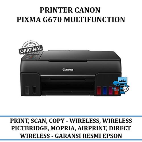 Jual Printer Canon Pixma G670 AIO Multi Function Ink Tank Wireless ...