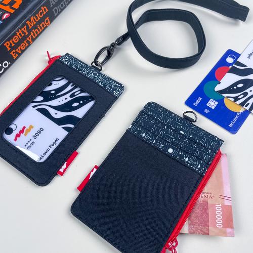 Jual hanging wallet ID card holder name tag lanyard dompet kartu ...