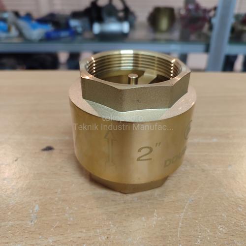 Jual Tusen klep kuningan 2" inch (vertikal Check Valve 2" inch ...