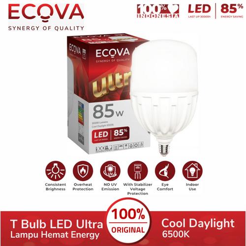 Promo ECOVA Lampu Bohlam LED T Bulb Ultra 85W E27 E40 85 Watt - Kota ...