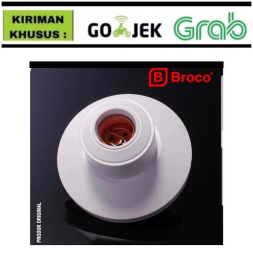 Jual BROCO LUX FITTING PLAFON 12101 PUTIH E27 FITING LAMPU BULAT BESAR ...