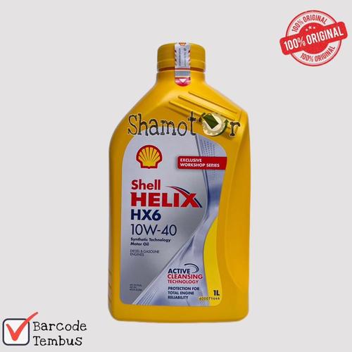 Jual Oli Shell Helix Hx6 10W-40 1 Liter. Orinal Qr Barcode Scan ...