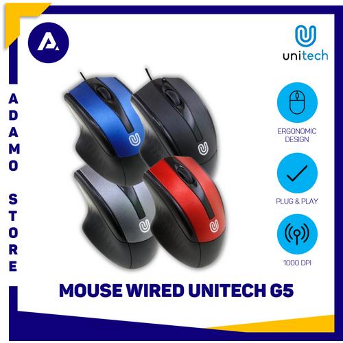 Jual Mouse Unitech G5 Optical USB Wired Mouse Kabel 1000DPI - Biru ...