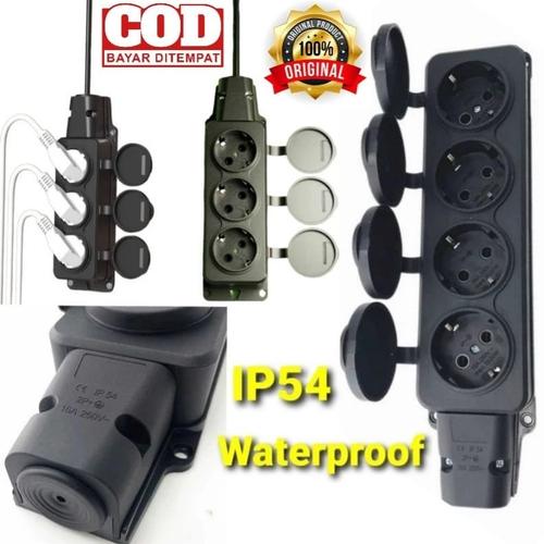 Jual Stop Kontak Waterproof 4 Lubang IP54 Terminal Colokan Listrik ...