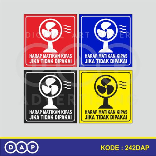Jual 242 - STIKER MATIKAN KIPAS ANGIN - 10 X 10 CM - VYNIL - TERBAIK ...